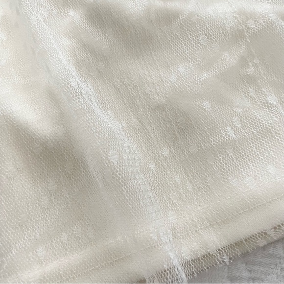 Lulus | Dresses | Nwt Lulus Mesmerized By You Cream Dotted Tulle Midi ...